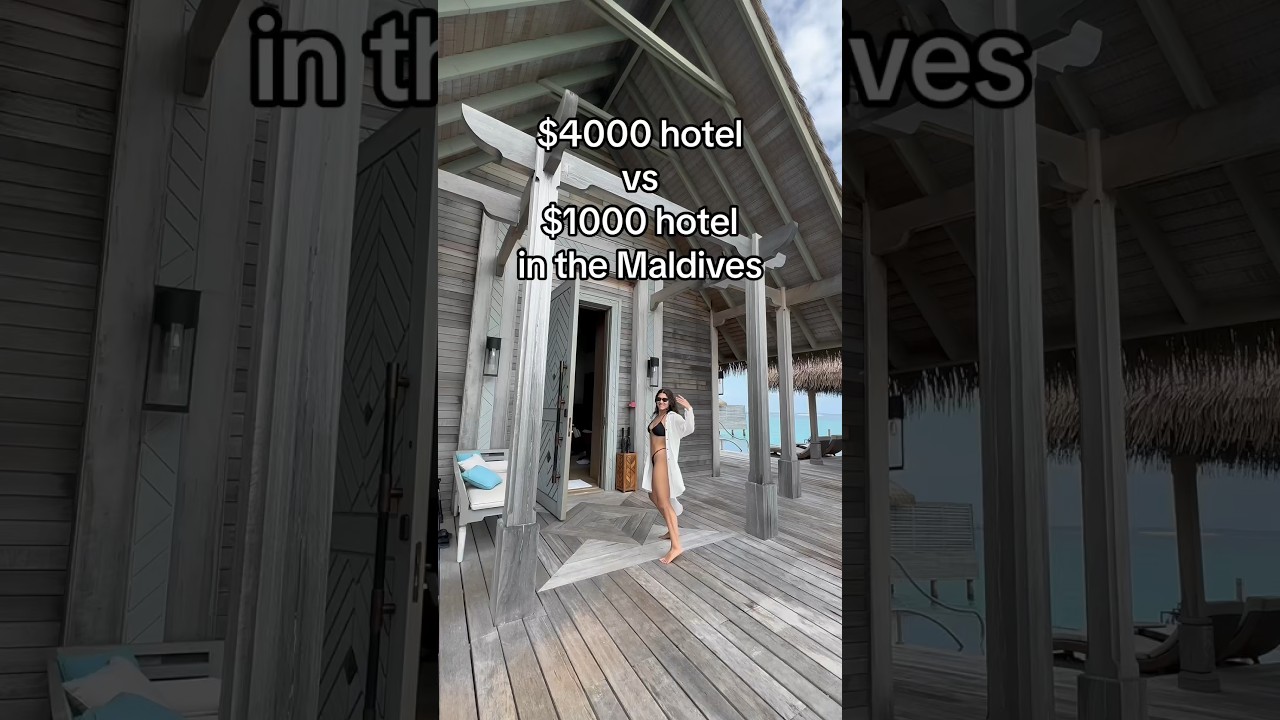$4000 hotel vs $1000 hotel in the Maldives #luxuryhotel#luxurytravel#maldives#maldivesresorts