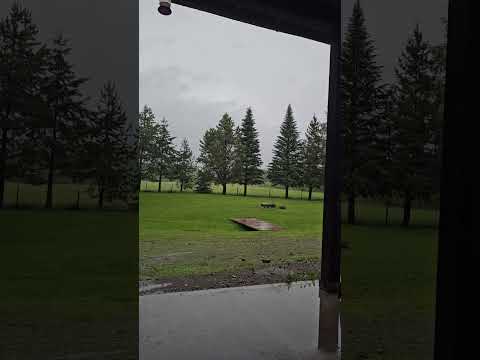 Storm watching rural Prince George British Columbia Canada