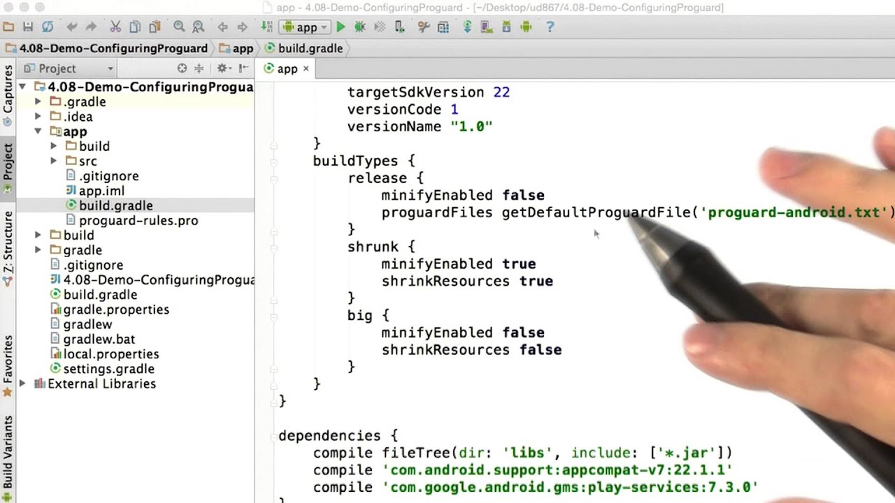 Configuring Proguard