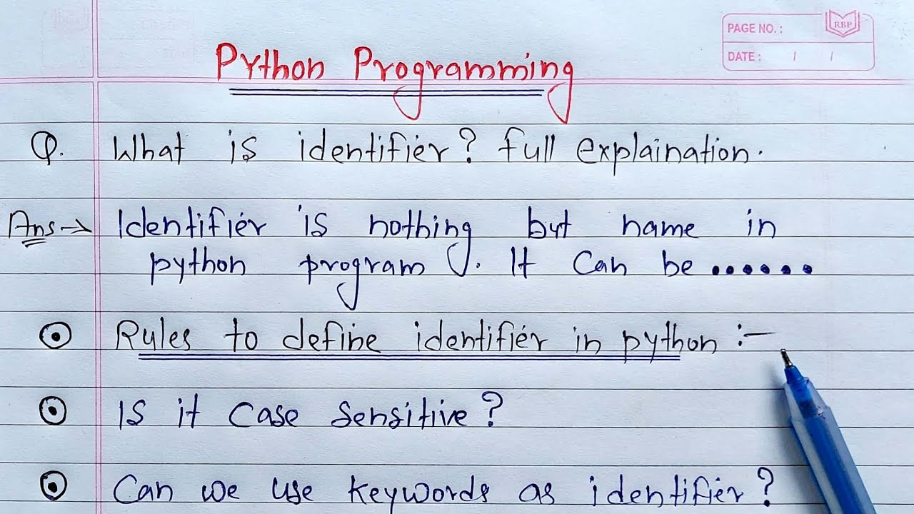Python Identifiers | Learn Coding