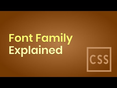 What is Font Family? CSS Font Family Tutorial | Learn CSS