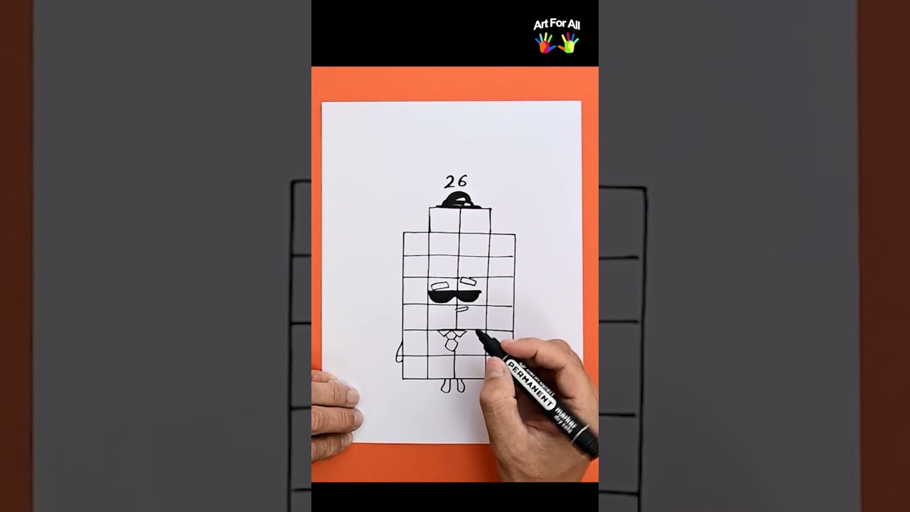 Number block 26 drawing #artforall