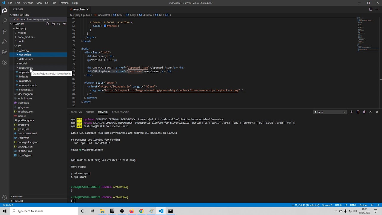 Loopback 4  -  Installation [Node.js/API Development] Lesson 2