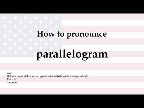 How to pronounce 'parallelogram' + meaning
