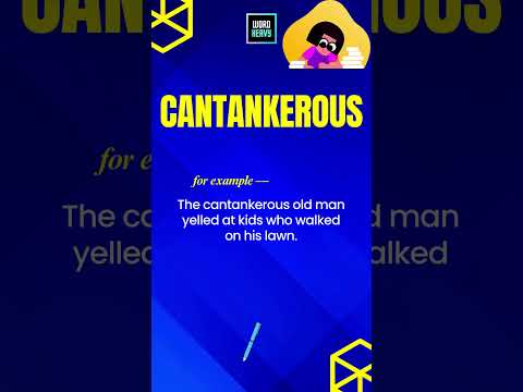 Cantankerous Meaning And Example | English Words And Meanings #vocabulary #cantankerous #wordheavy