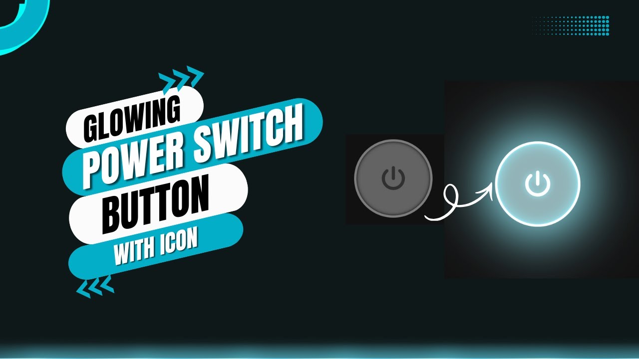 Glowing Power Switch Button with Icon  HTML & CSS Toggle Animation
