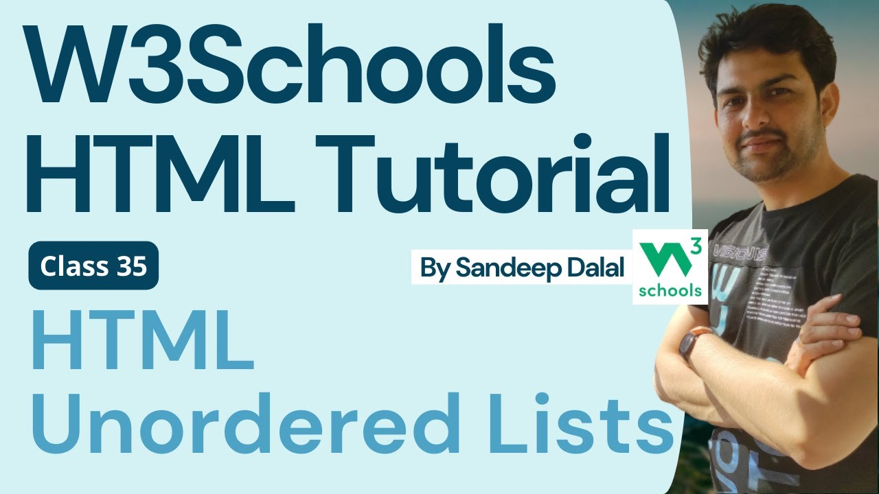 HTML Tutorial - HTML Unordered Lists - W3Schools - In Hindi & English