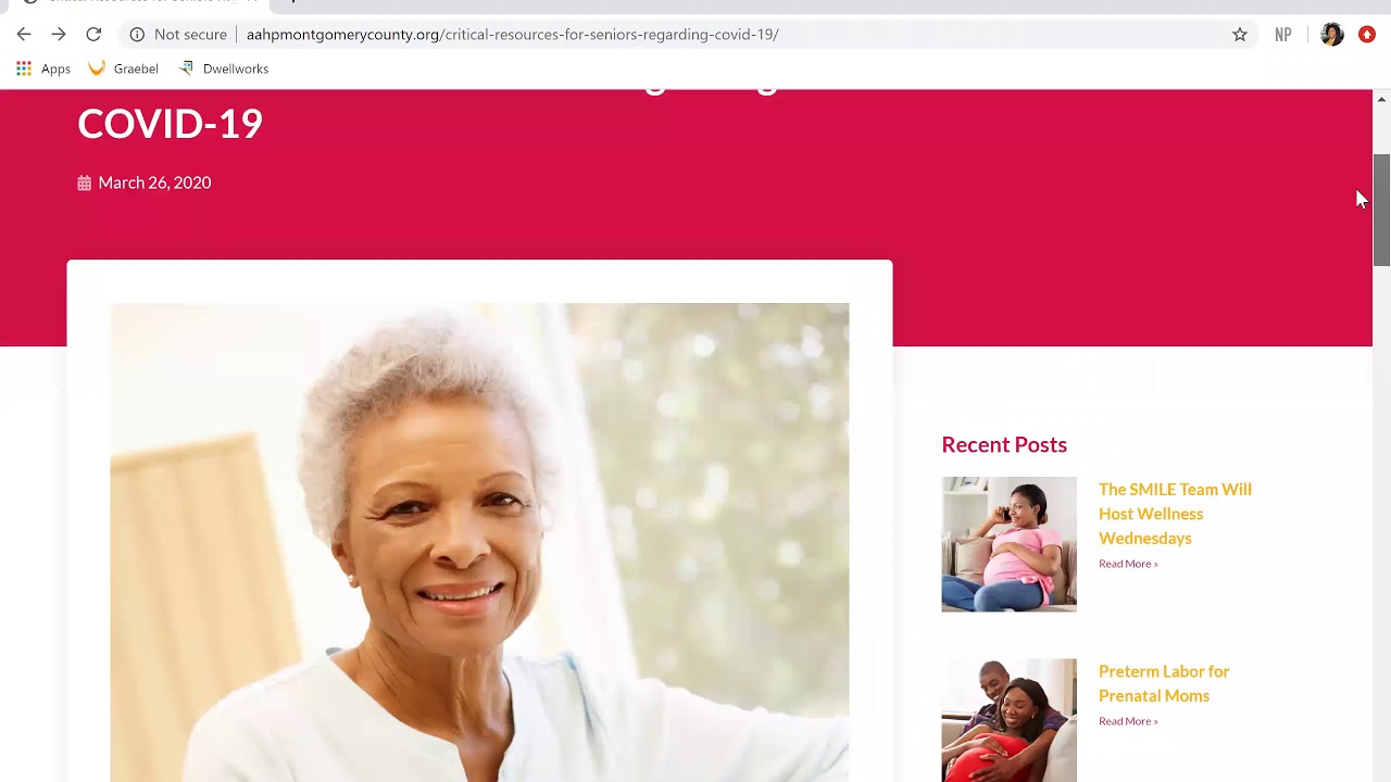 Engage@HOME  -  Tour of Montgomery County's African American Health Program's webpage