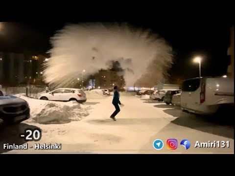 Extremely cold weather with the temperature as low as -20.(feels like -30) 🥶😣in Finland - Helsinki