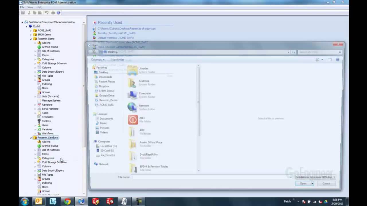 SOLIDWORKS Enterprise PDM – How To Import/Export Vault Settings