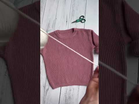 Hand-Embroidered Knit Sweater๐ Made with chunky yarn- Video Tutorial on my page!