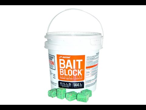 JT Eaton 166004 709-PN Bait Block Rodenticide Anticoagulant Bait, Peanut Butter Flavor - Overview