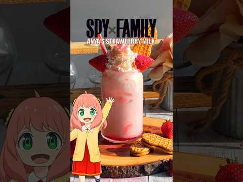 SPY x FAMILY Strawberry Milk Recipe inspired by Anya Forger #spyxfamily #anime #strawberrymilk