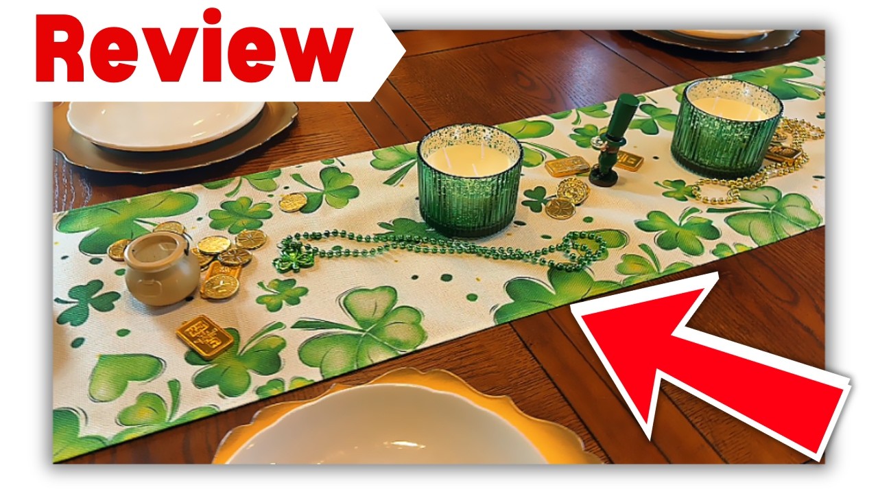 St  Patrick’s Day Table Runner Review | Easy Shamrock Decor for March