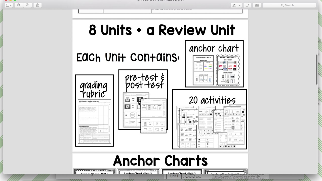 Functional Literacy Level 1 Product Preview