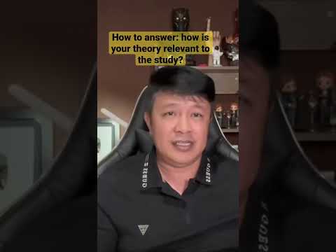 How to answer: how is your theory relevant to the study? #shorts #docedpadama #research #education