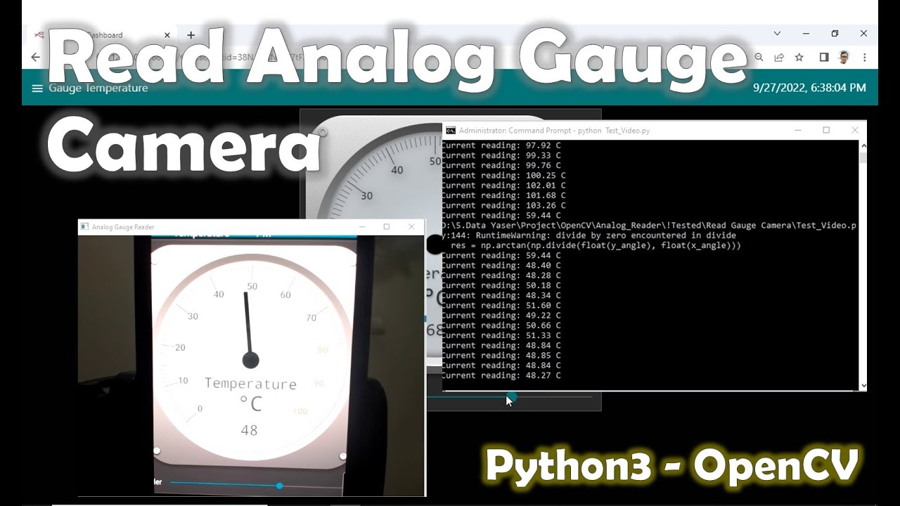 Read Analog Gauge From Camera using Python3-OpenCV