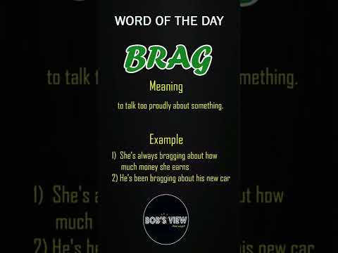 BRAG - Word Of The Day (09)|Tamil| #shorts #bobsview