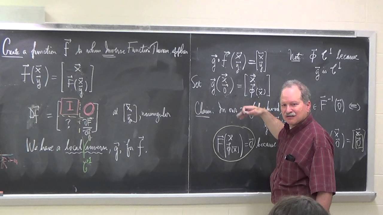 Shifrin Math 3510 Day22: Implicit Function Theorem
