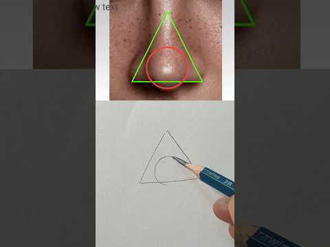 Drawing Tutorial Of Nose 👃 | How To Draw A Nose #paintellectualpriya #shorts #drawing #nose