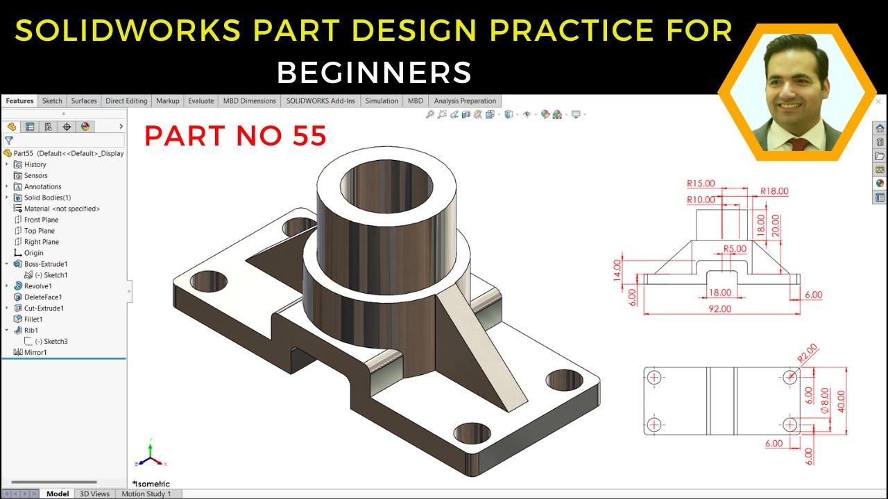 SolidWorks Part Design Tutorial: Mastering Part Design Basics Step-by-Step!