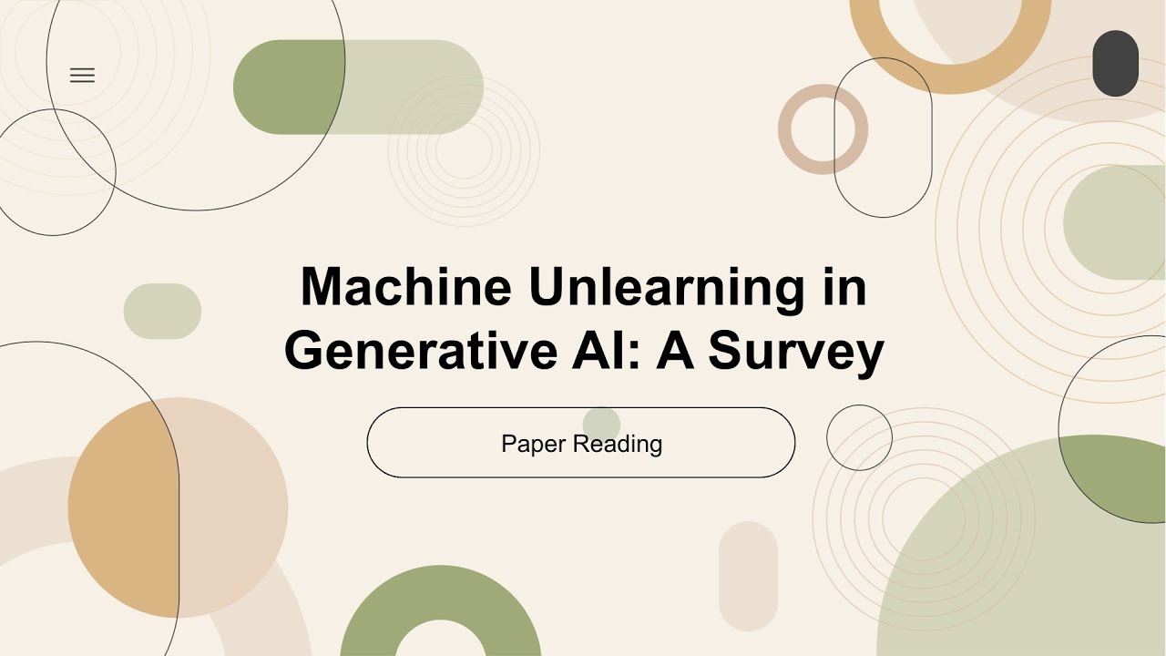 [2024 Best AI Paper] Machine Unlearning in Generative AI: A Survey