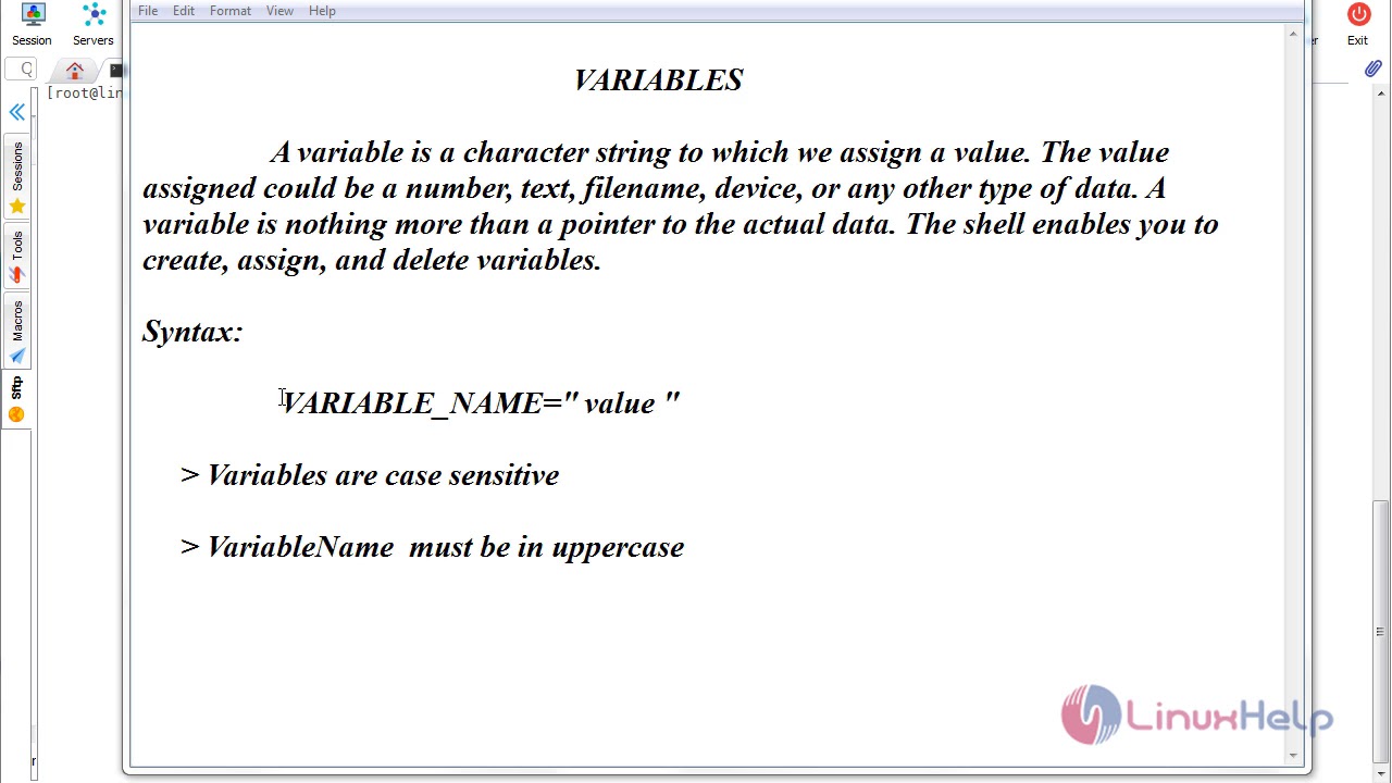 How to write a simple shell script and how to use Variables in shell script