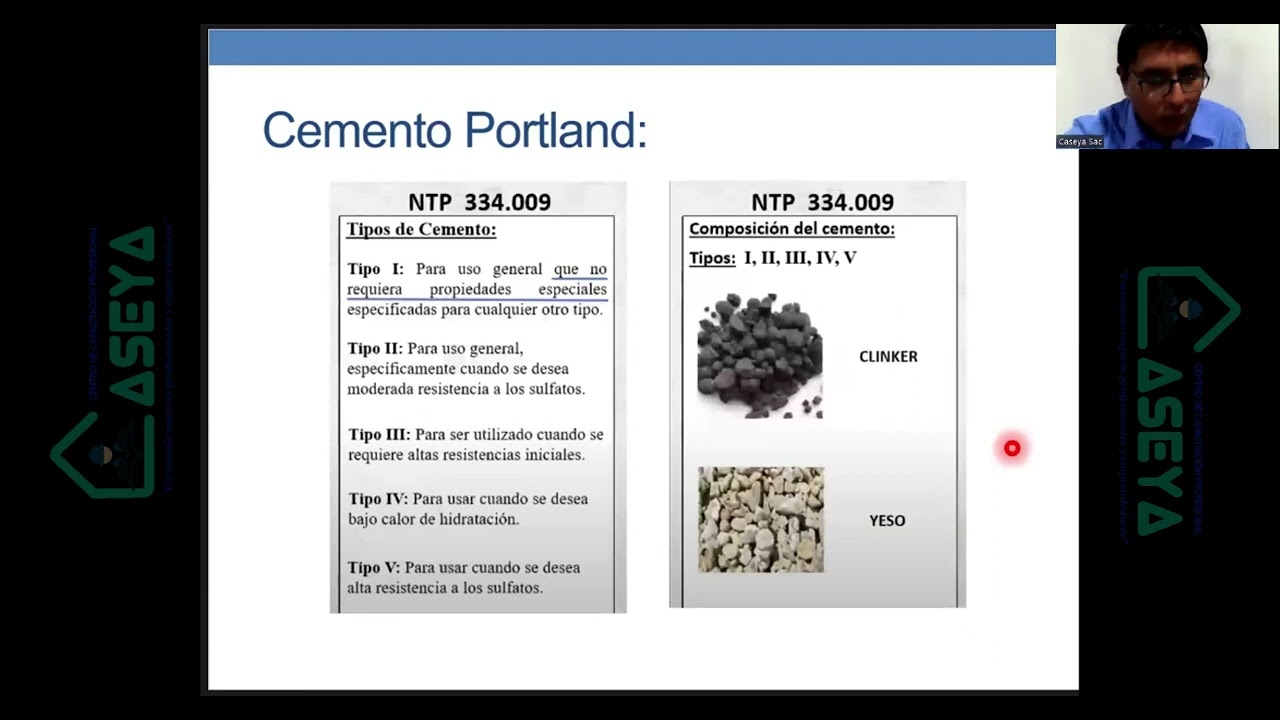 MASTERCLASS - TIPOS DE CEMENTO
