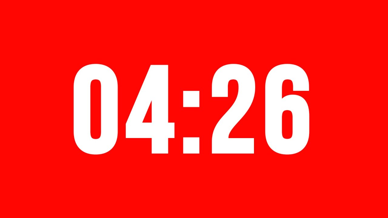 4 Minute 26 Second Timer With Alarm Without Music