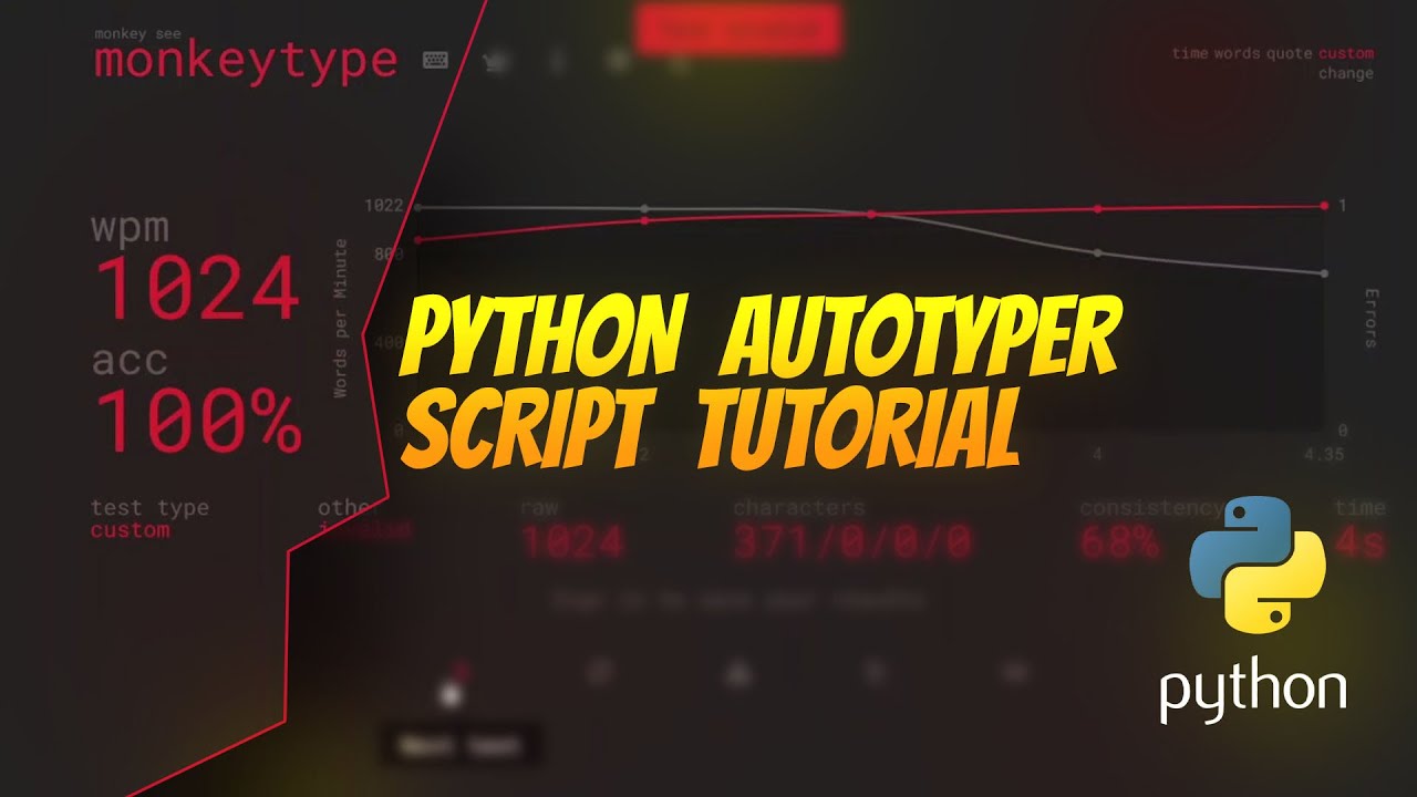 Python Autotyper Script Tutorial | 1000 wpm with Script