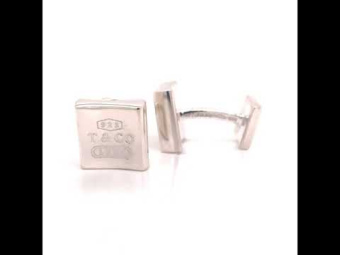 TIFFANY & CO ESTATE CUFFLINKS STERLING SILVER TIF48