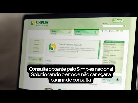 Consulta do Simples Nacional. Solucionando o erro de não carregar a página de consulta.