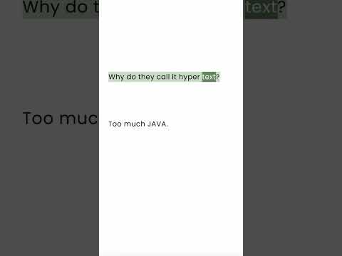 Why do they call it Hyper Text? #5yearold #html #techjokes #hypertext #java