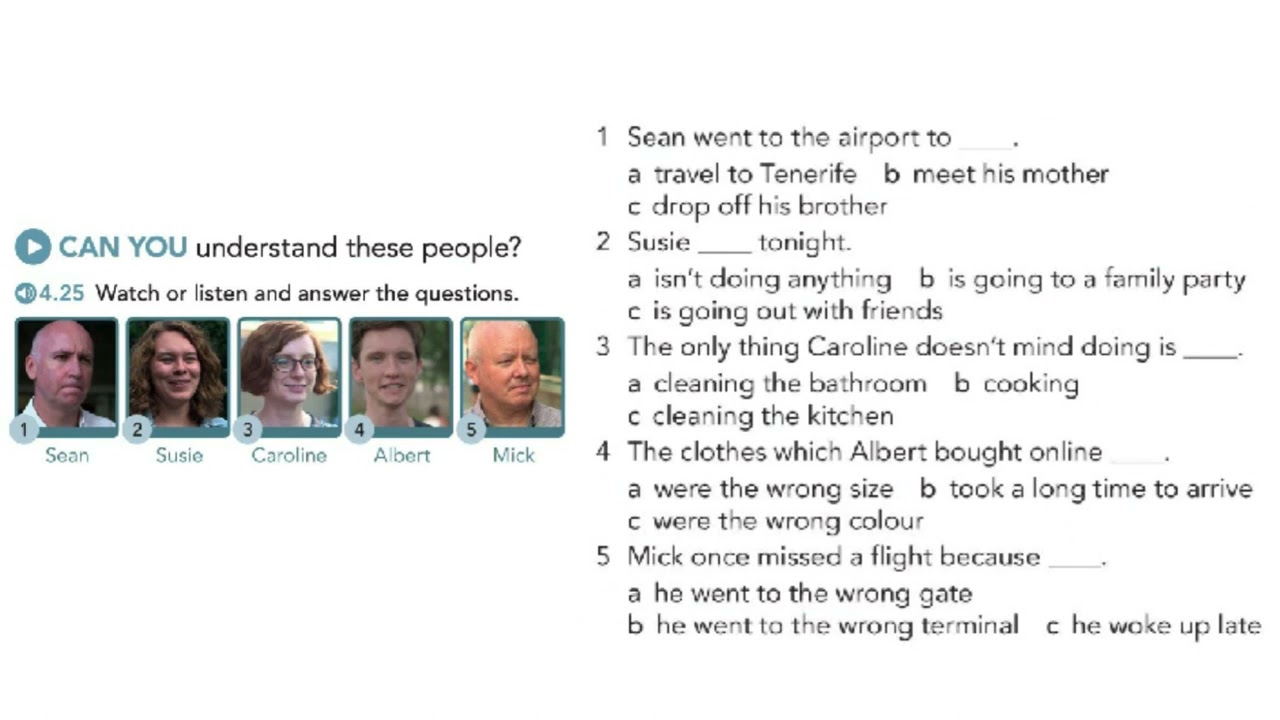 English File pre intermediate 4th edition SB_4.25