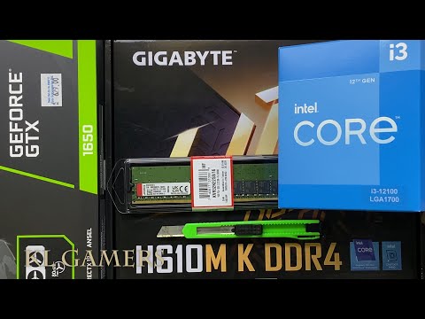 intel Core i3 12100 GIGABYTE H610M K DDR4 GALAX GTX1650 Simple White Gaming PC Upgrade