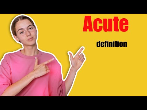 Definition of acute || Acute meaning #acute @edusnape #definitions