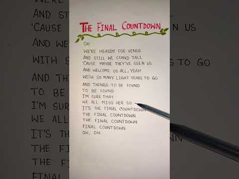 Europe~The Final Countdown lyrics#lyrics#shorts#trending#europe#classicrock#thefinalcountdown#80s