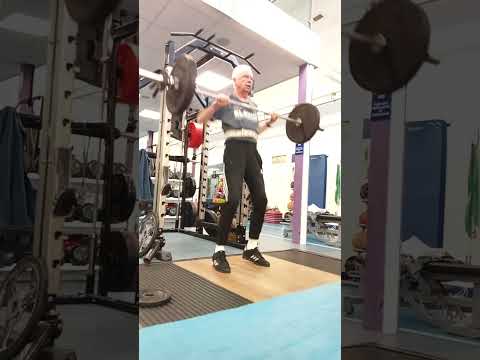 2 power cleans 47 5 kg 27 May 2025 #motivation #mastersweightlifting #powerclean