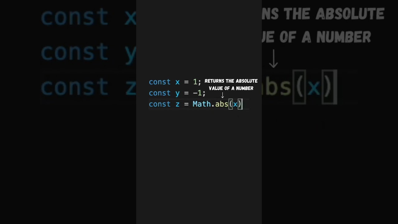 Math.abs() #coding #javascript
