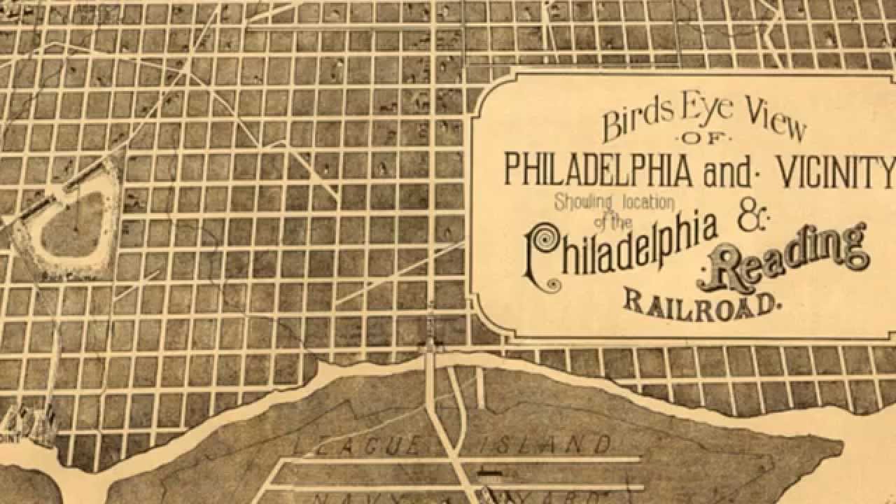 Philadelphia Pennsylvania 1870 Panoramic Bird's Eye View Map 6735