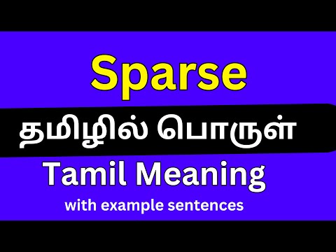 Sparse meaning in Tamil/Sparse தமிழில் பொருள்