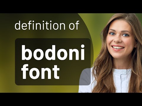 Bodoni font β what is BODONI FONT definition