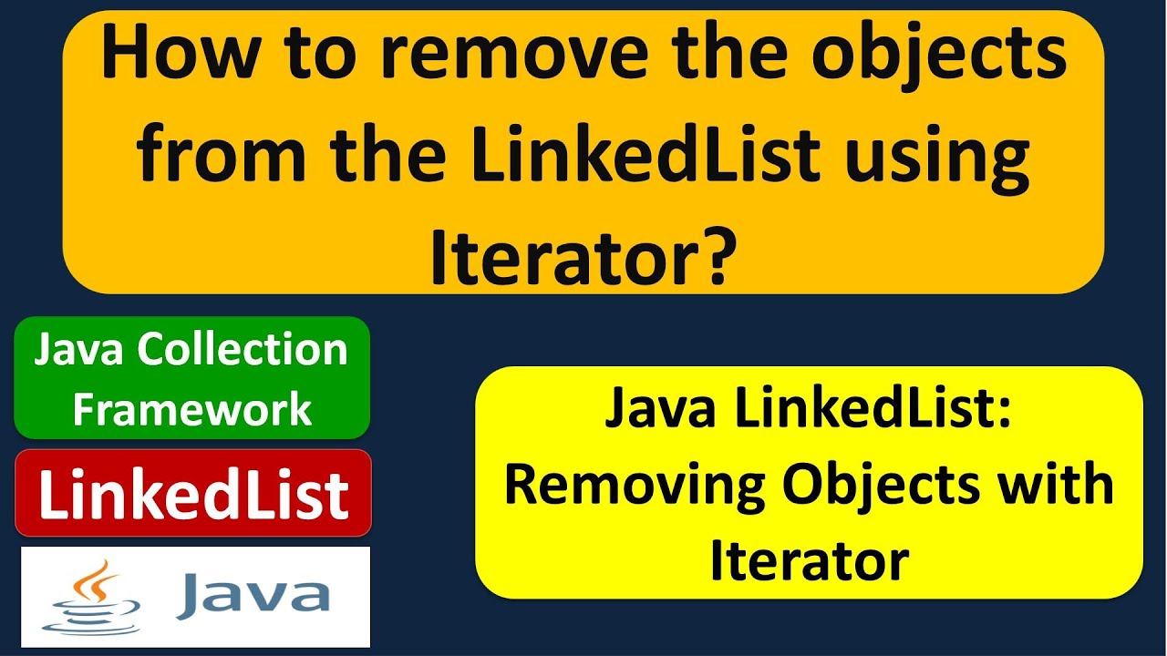 How to remove the objects from the LinkedList using Iterator? | Java Collection Framework