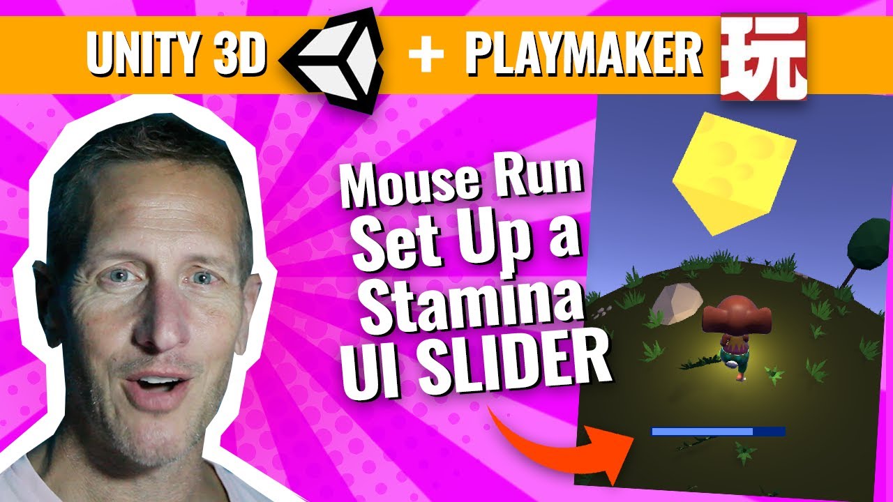 Unity Playmaker - Mouse Run Game -Drain and Fill Stamina Bar
