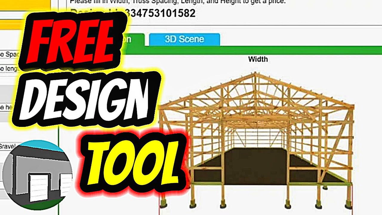 FREE Pole Barn Design Tool generates on line designs, material costs and more.
