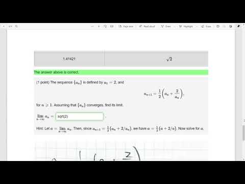 webwork 11.1 solutions/answers