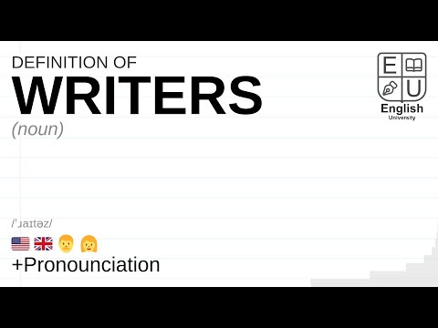 WRITERS meaning, definition & pronunciation | What is WRITERS? | How to say WRITERS