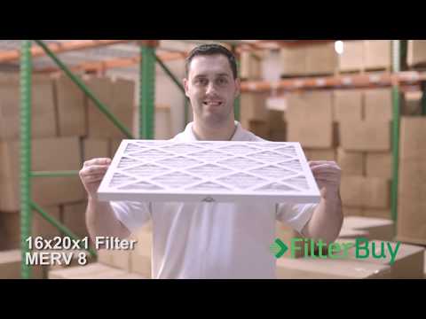 FilterBuy 16x20x1 MERV 8 Pleated AC Furnace Air Filter