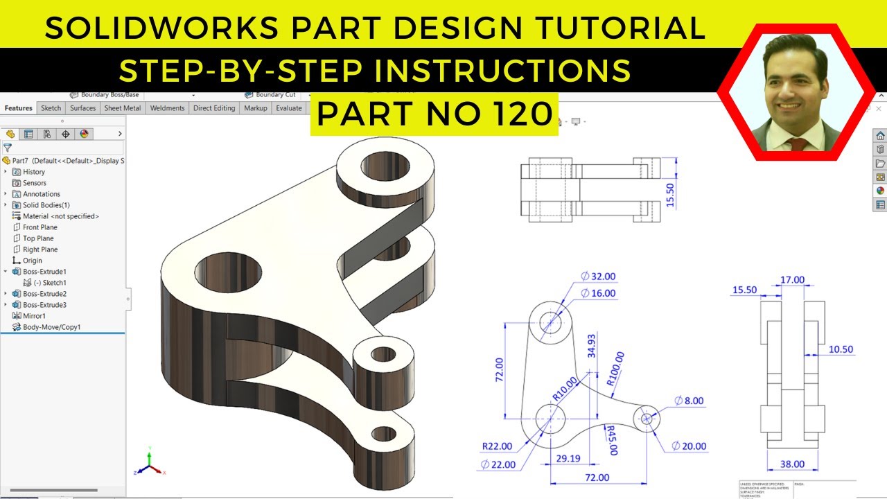SolidWorks Part Design Tutorial: Mastering Part Modeling Techniques