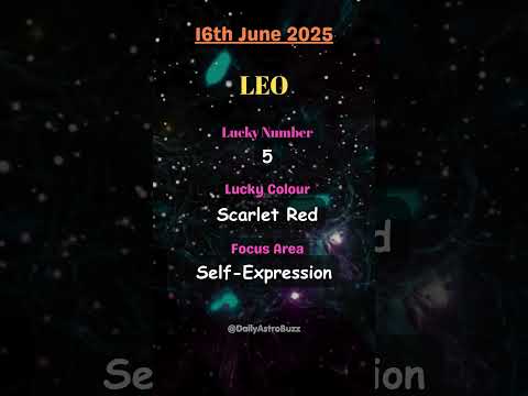 Leo Horoscope Today | 16th June 2025 | ♌ #astrology #dailyastrobuzz #dailyhoroscope #shorts